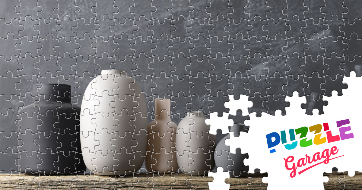 Vases of neutral colors Jigsaw Puzzle (Home, Interiors) | Puzzle Garage