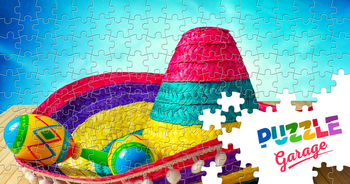 Sombreros and maracas Jigsaw Puzzle (Countries, Mexico) | Puzzle Garage