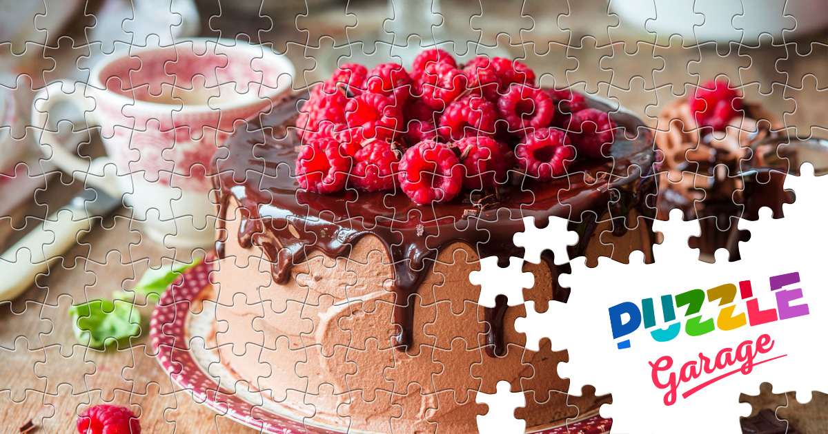 Chocolate raspberry cake Jigsaw Puzzle (Home, Food) | Puzzle Garage