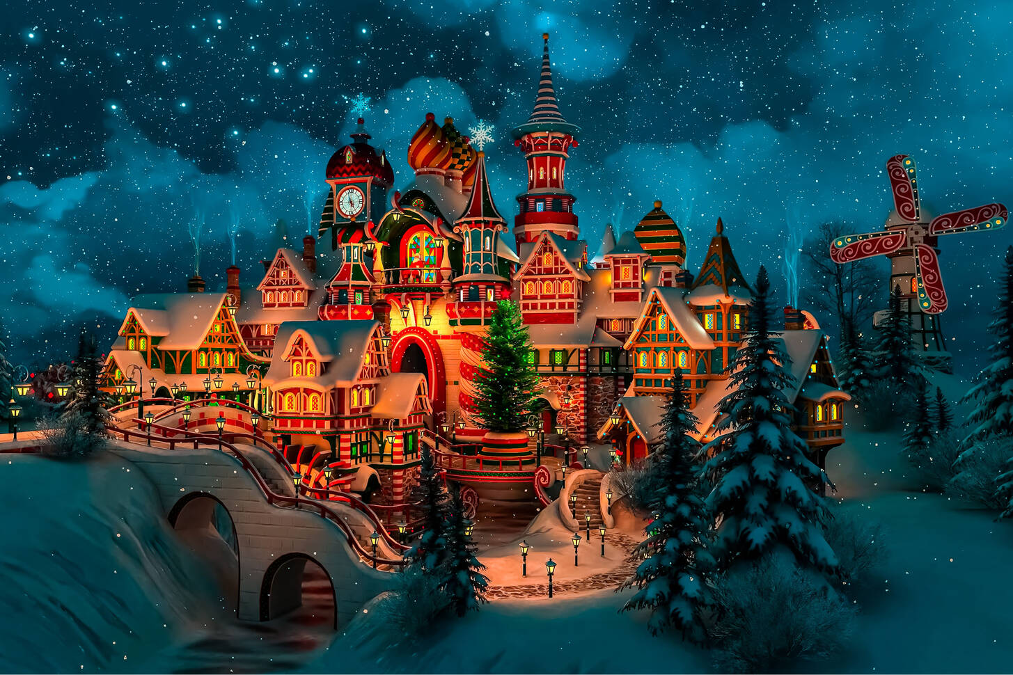 Christmas town Jigsaw Puzzle (Holidays, Christmas) | Puzzle Garage