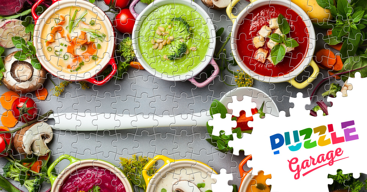 Vegetable cream soups Jigsaw Puzzle (Home, Food) | Puzzle Garage