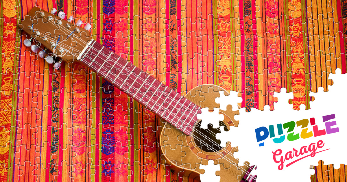 Charango on a bright blanket Jigsaw Puzzle (Stuff, Tools) | Puzzle Garage