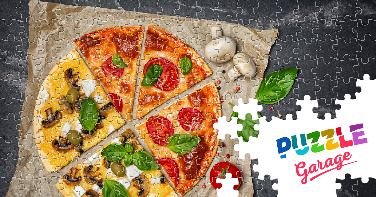 Pizza with different toppings Jigsaw Puzzle (Home, Food) | Puzzle Garage