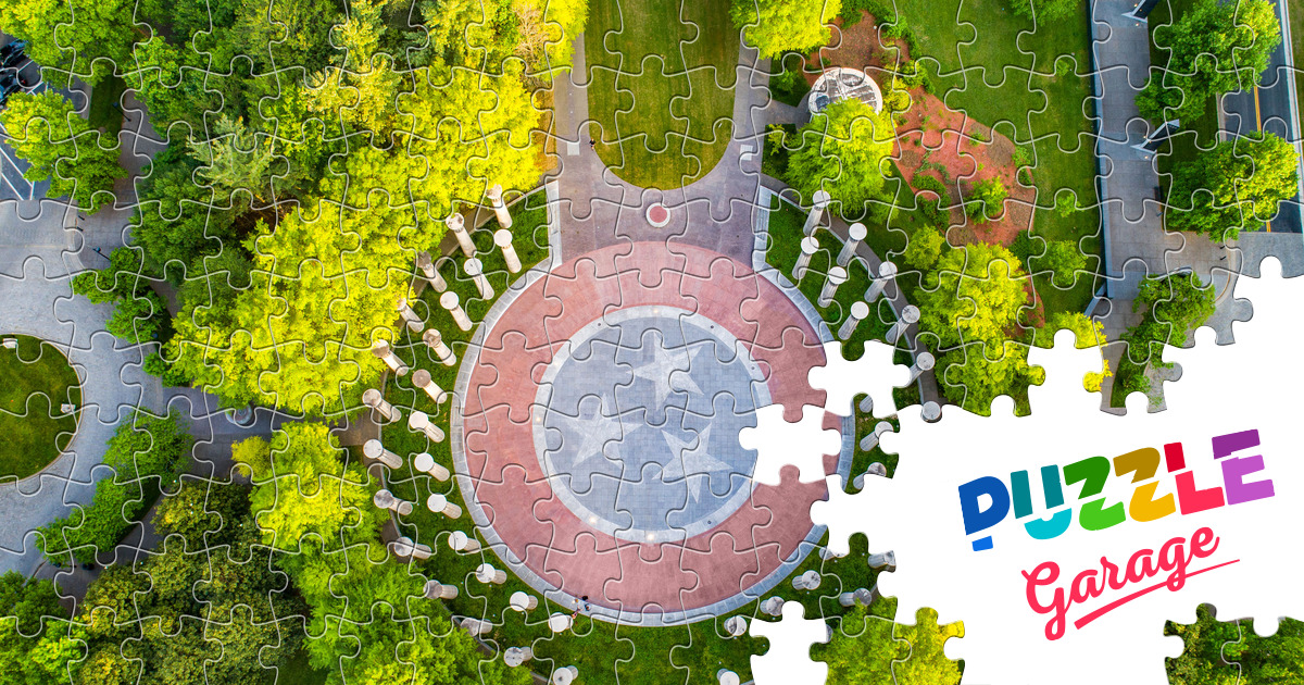 Top view of the park Jigsaw Puzzle (Other, Aerial view) | Puzzle Garage