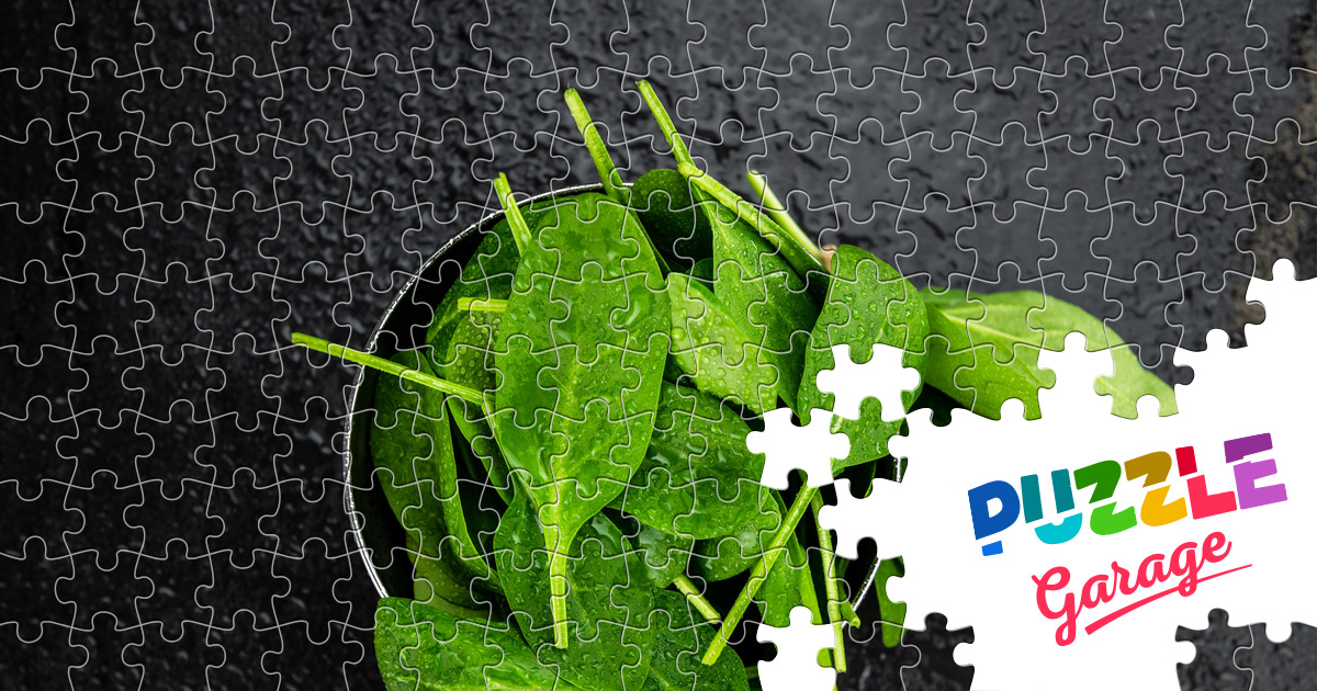 Fresh spinach on the table Jigsaw Puzzle (Home, Food) | Puzzle Garage