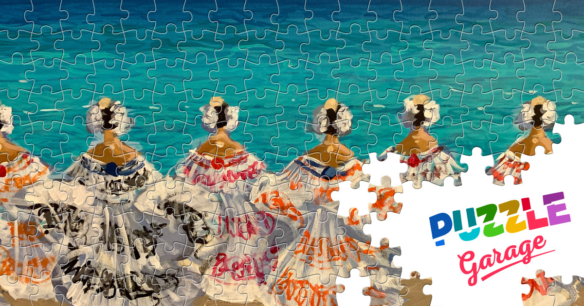 Dancers on the beach Jigsaw Puzzle (Art, Painting) | Puzzle Garage