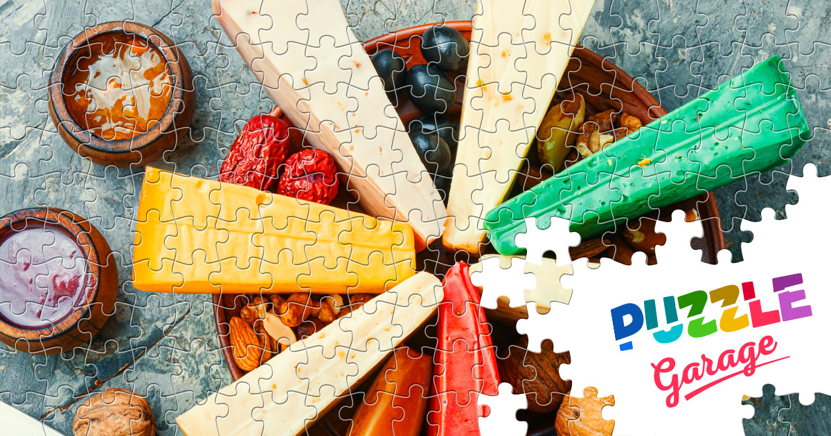 Multi-colored types of cheese Jigsaw Puzzle (Home, Food) | Puzzle Garage