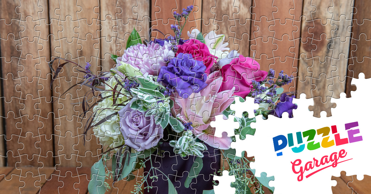 Bouquet of roses and chrysanthemums Jigsaw Puzzle (Plants, Flowers ...