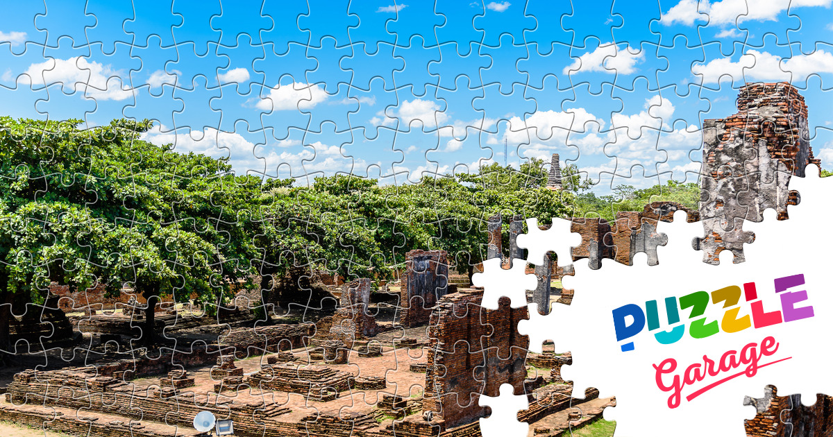 Ruins at Wat Phra Si Sanphet Jigsaw Puzzle (Countries, Thailand ...