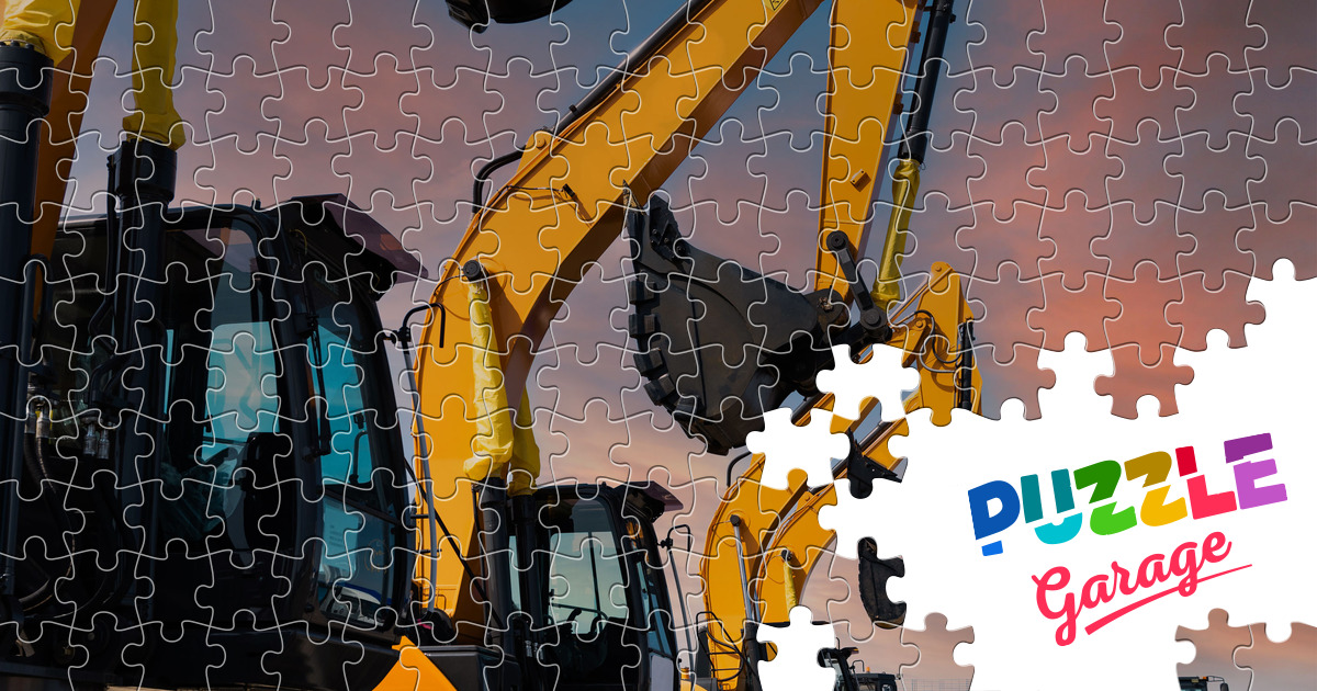 Excavators on site Jigsaw Puzzle (Technics, Special machinery) | Puzzle ...