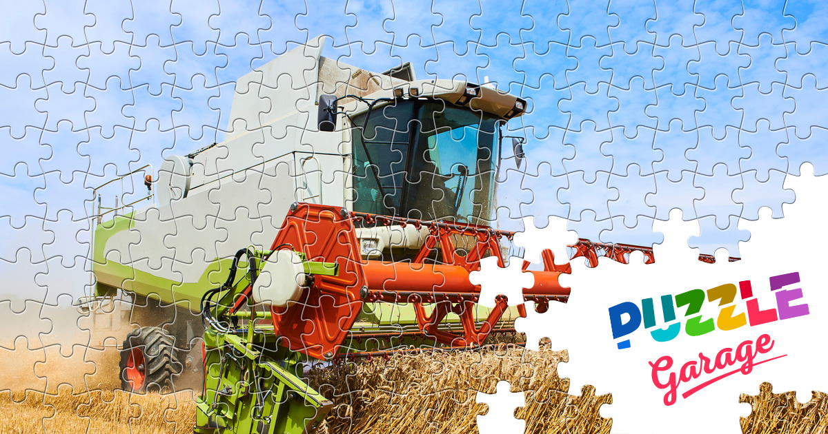Combine harvester on the field Jigsaw Puzzle (Technics, Special ...