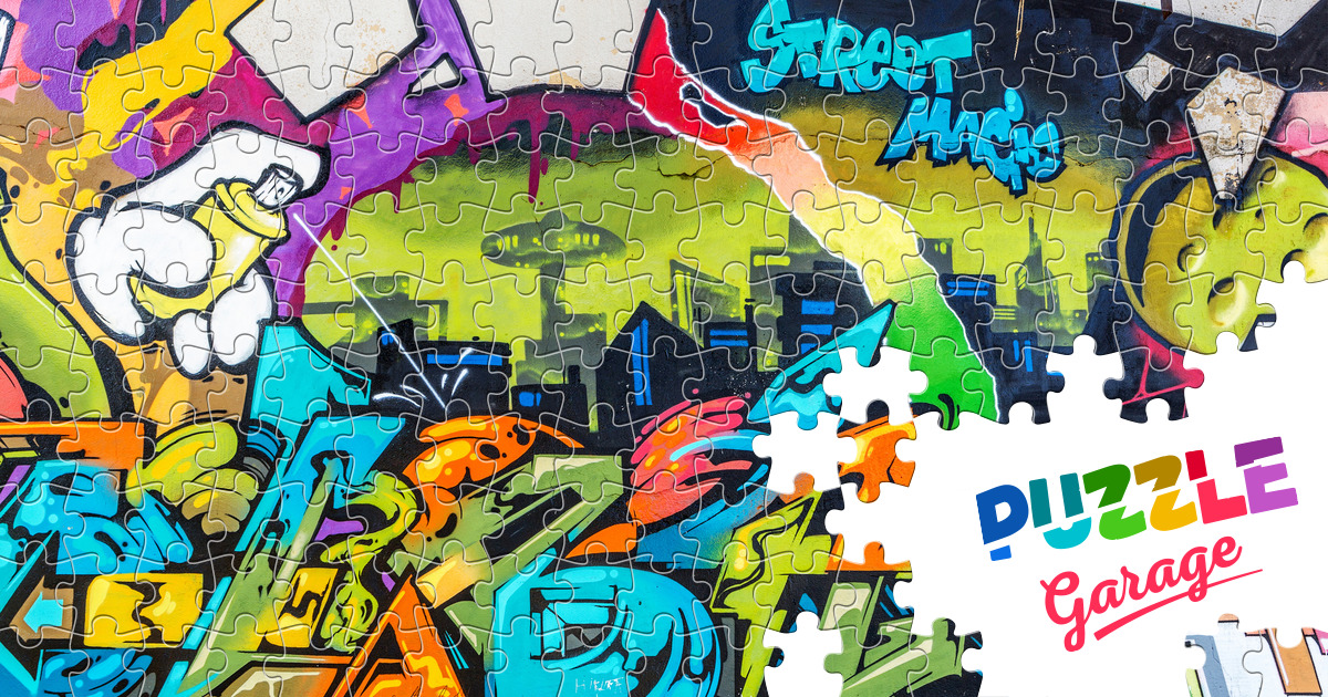 Abstract graffiti on the wall Jigsaw Puzzle (Art, Graffiti) | Puzzle Garage