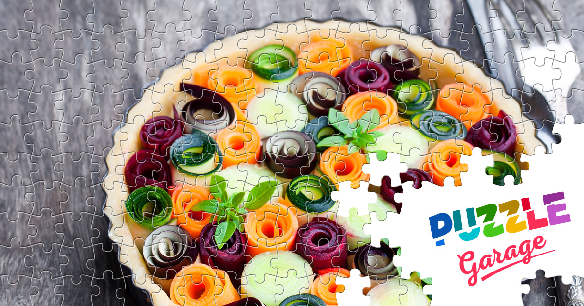 Pie with colorful vegetables Jigsaw Puzzle (Home, Food) | Puzzle Garage