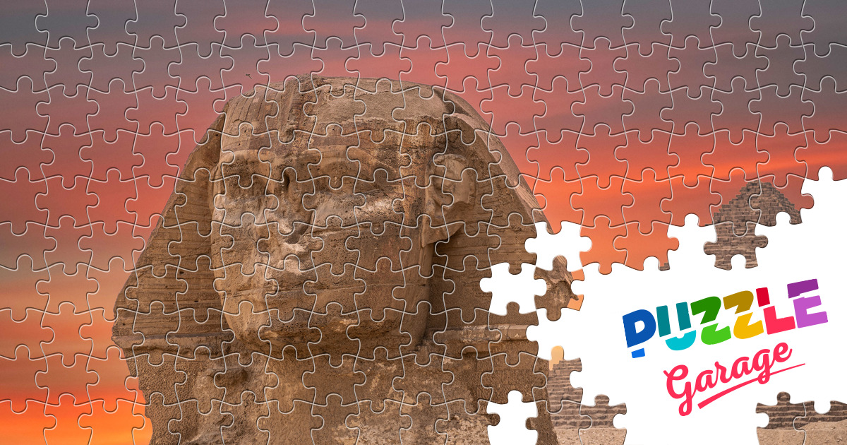 Sphinx against the background of the Cheops pyramid Jigsaw Puzzle ...