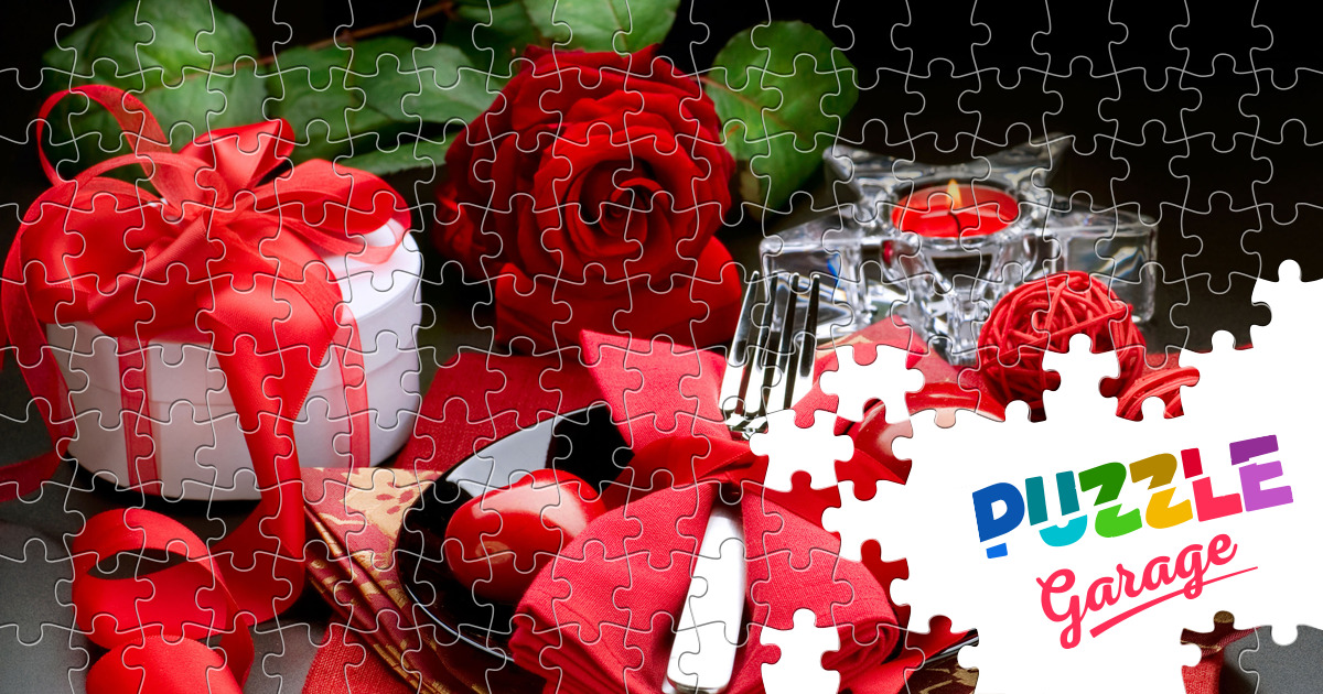 Table decoration for Valentine's Day Jigsaw Puzzle (Holidays, Valentine ...