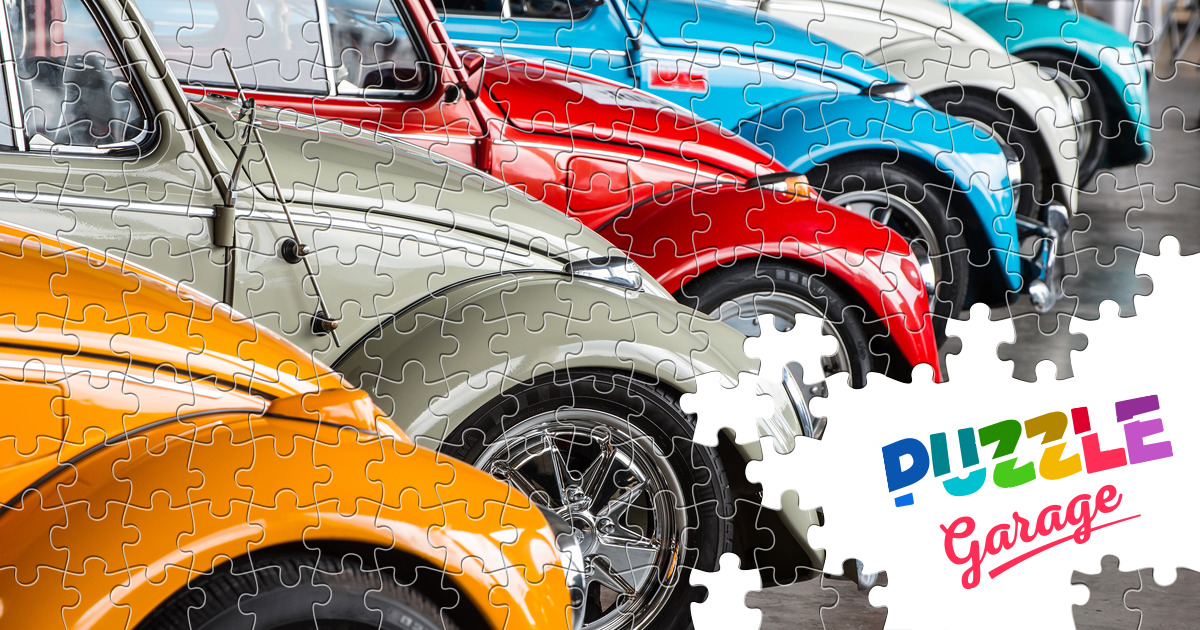 Colored vintage cars Jigsaw Puzzle (Technics, Auto) | Puzzle Garage