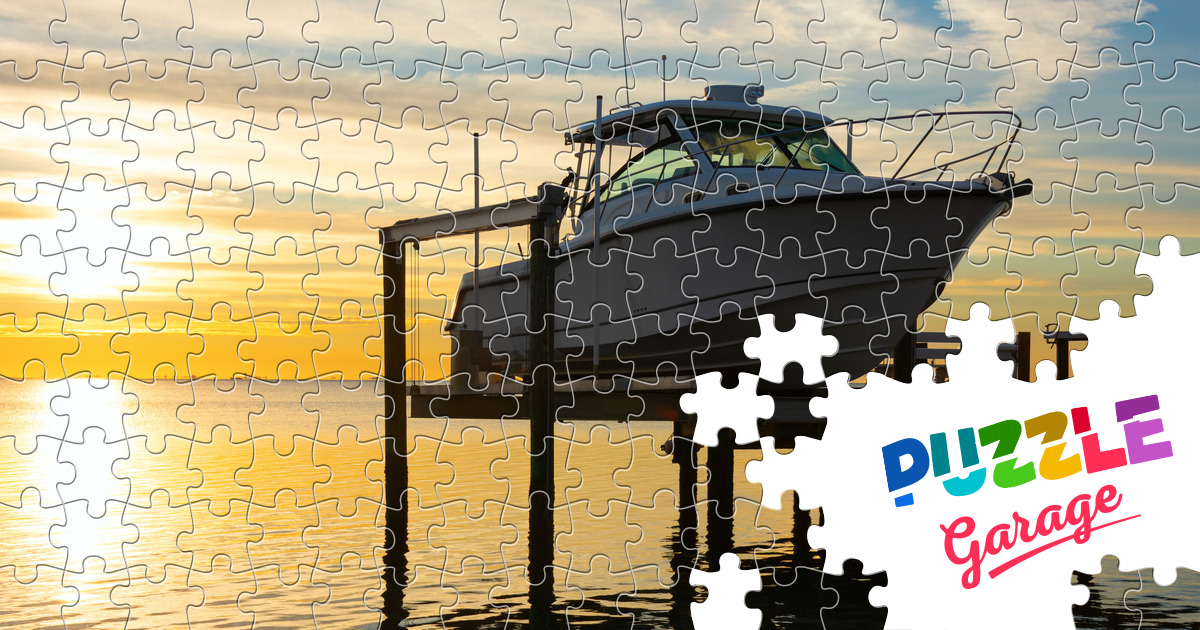 Boat on a lift Jigsaw Puzzle (Technics, Ships) | Puzzle Garage