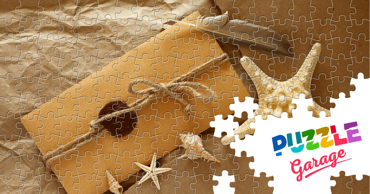 Envelope and starfish Jigsaw Puzzle (Animals, Marine life) | Puzzle Garage