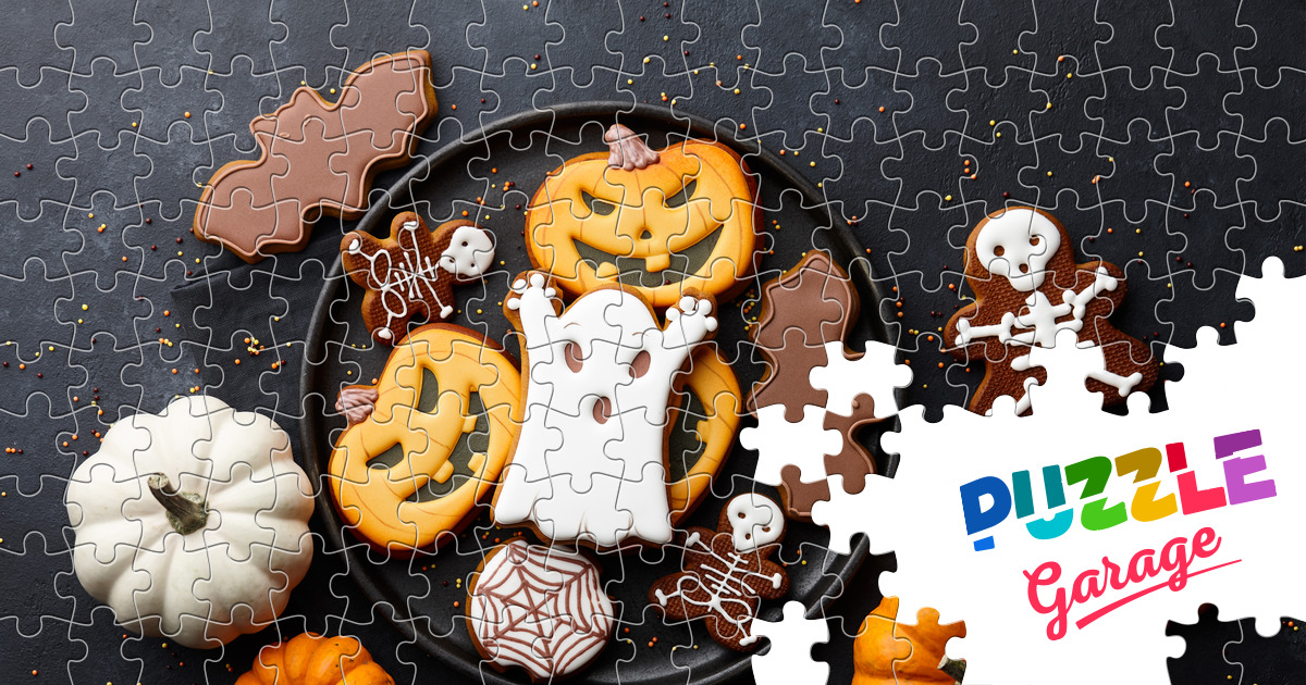 Small pumpkins and gingerbread Jigsaw Puzzle (Holidays, Halloween ...