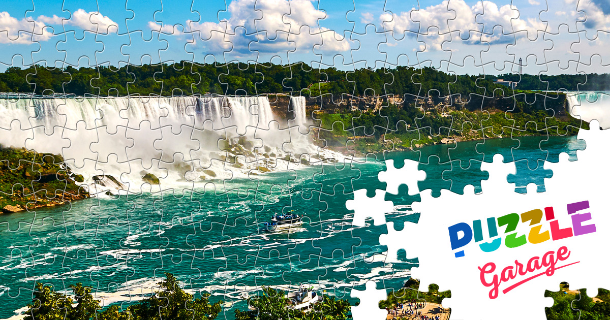 View of the waterfalls Jigsaw Puzzle (Countries, Canada) | Puzzle Garage