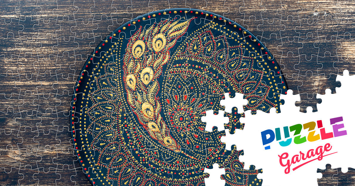 Ceramic painted plate Jigsaw Puzzle (Home, Needlework) | Puzzle Garage