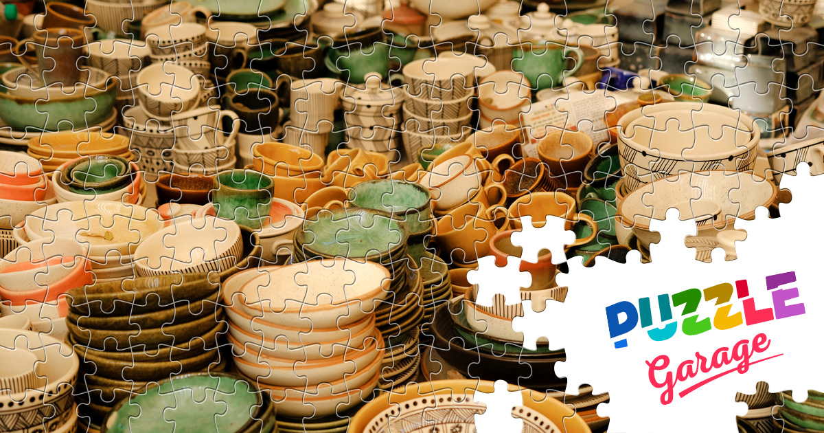 Handmade dishes Jigsaw Puzzle (Countries, India) | Puzzle Garage