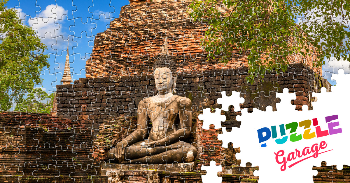 Big Buddha statue at Wat Mahathat Jigsaw Puzzle (Countries, Thailand ...