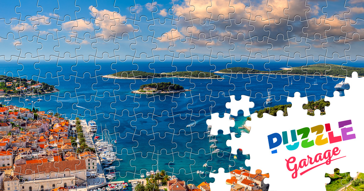 Harbor of the old town of Hvar Jigsaw Puzzle (Countries, Croatia ...