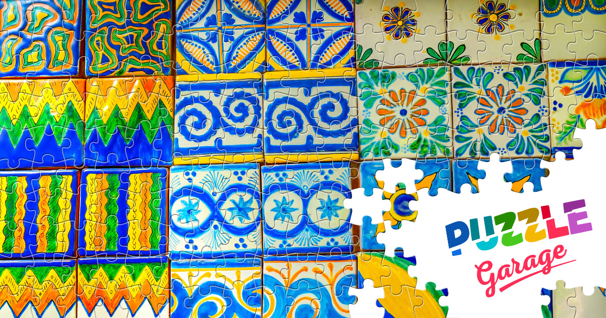 Mexican ceramic tiles Jigsaw Puzzle (Countries, Mexico) | Puzzle Garage