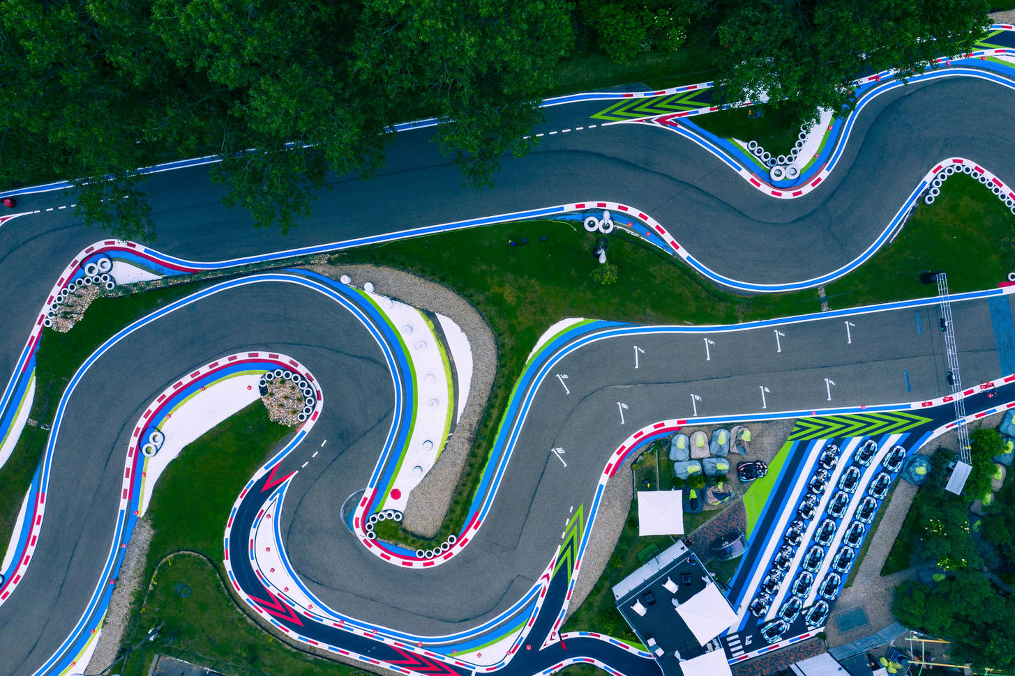 Top view of the go-kart road Jigsaw Puzzle (Architecture, Roads ...