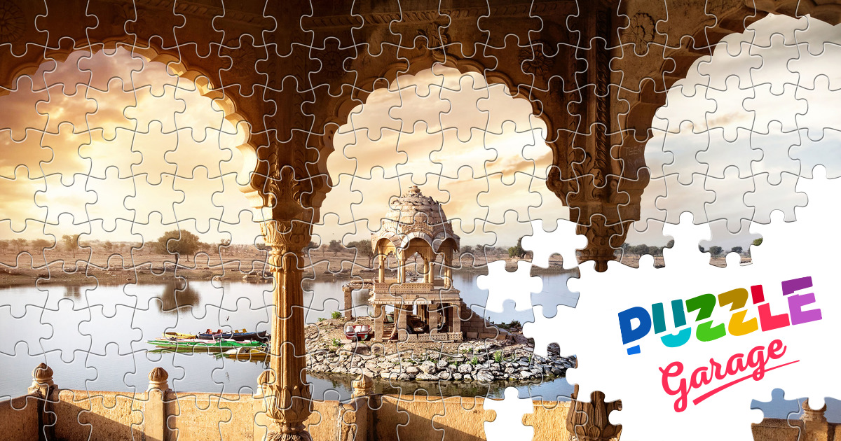 View of Lake Gadisar Jigsaw Puzzle (Countries, India) | Puzzle Garage