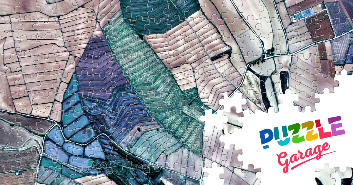 Top view of the fields Jigsaw Puzzle (Other, Aerial view) | Puzzle Garage