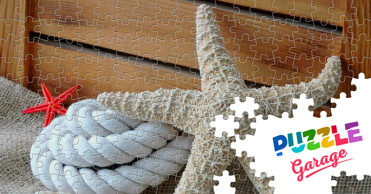 Starfish and rope Jigsaw Puzzle (Animals, Marine life) | Puzzle Garage