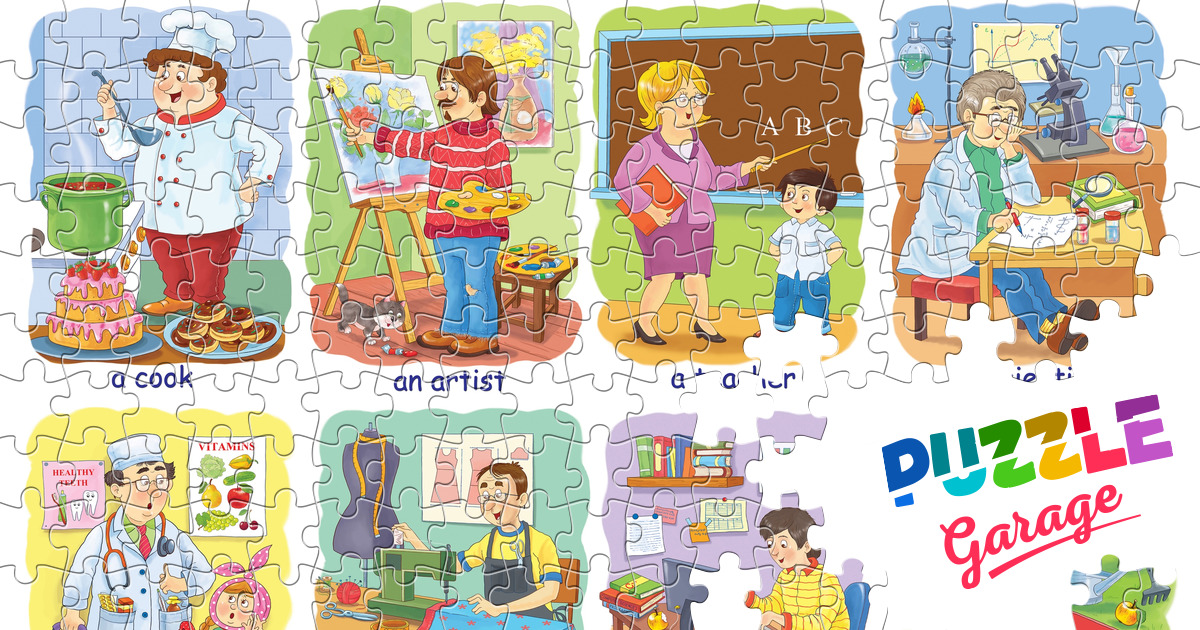 English professions Jigsaw Puzzle (For children, Educational) | Puzzle ...