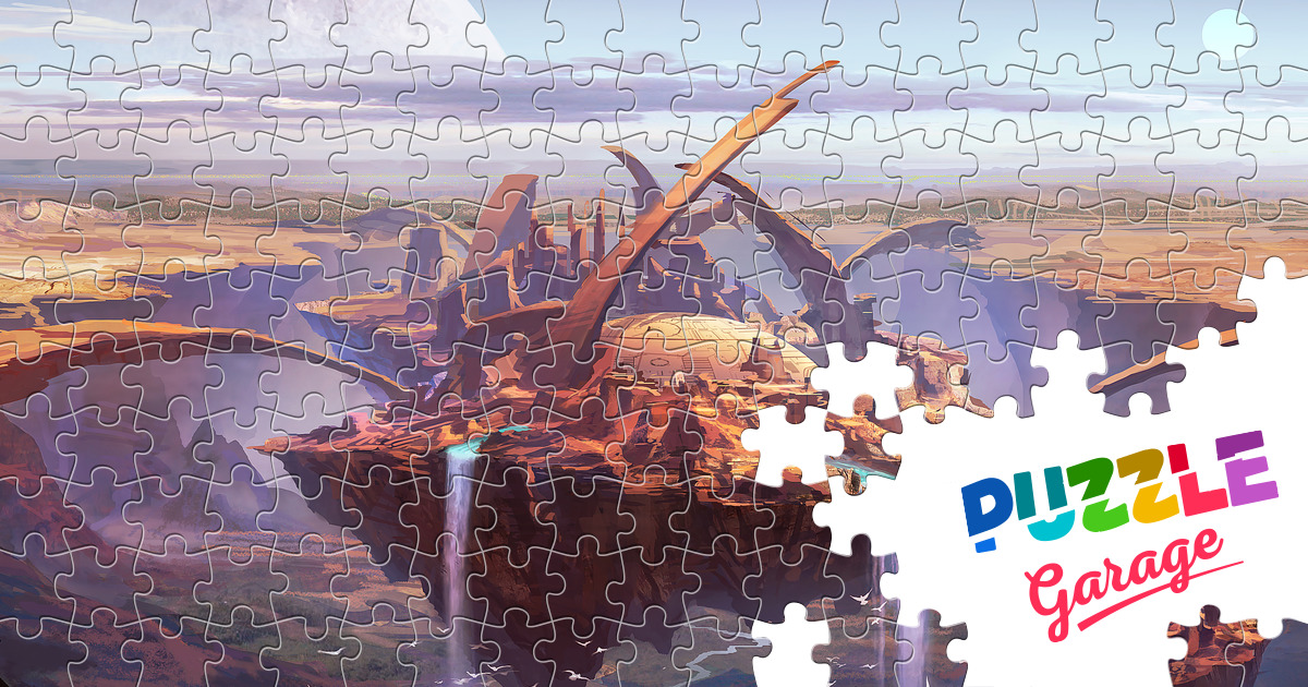 Floating island Jigsaw Puzzle (Space, Sci-Fi) | Puzzle Garage