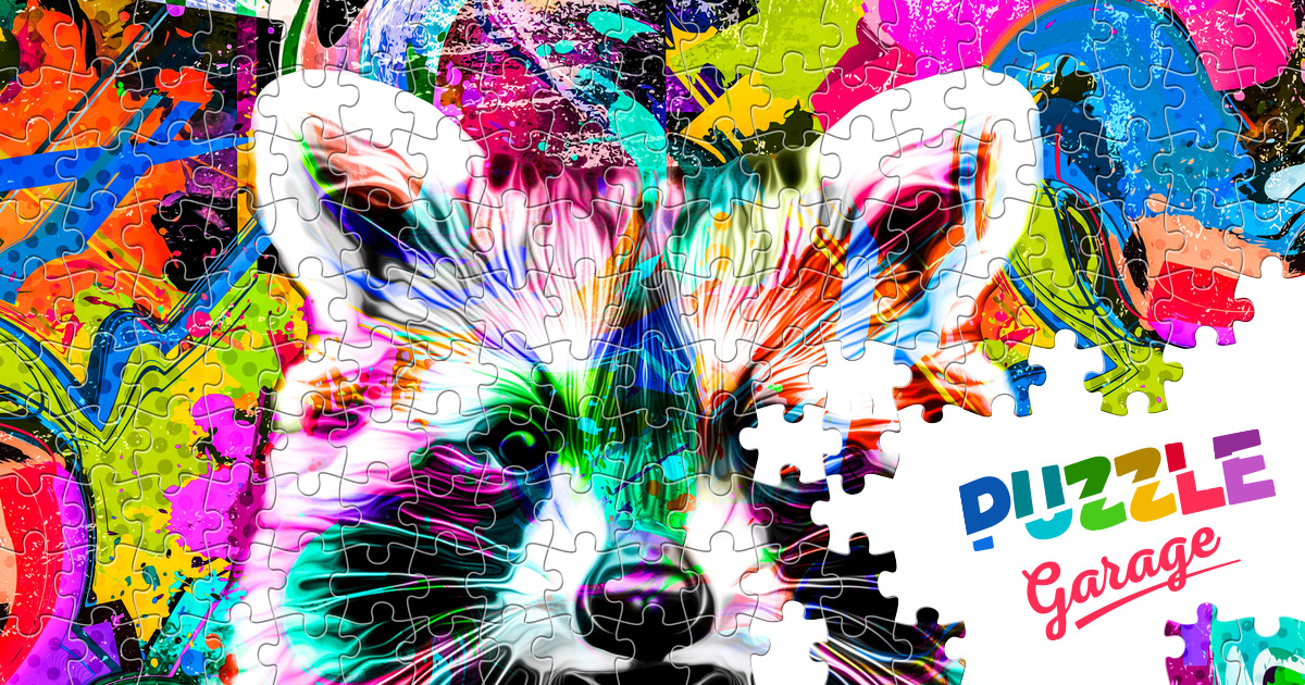 Raccoon graffiti Jigsaw Puzzle (Art, Graffiti) | Puzzle Garage