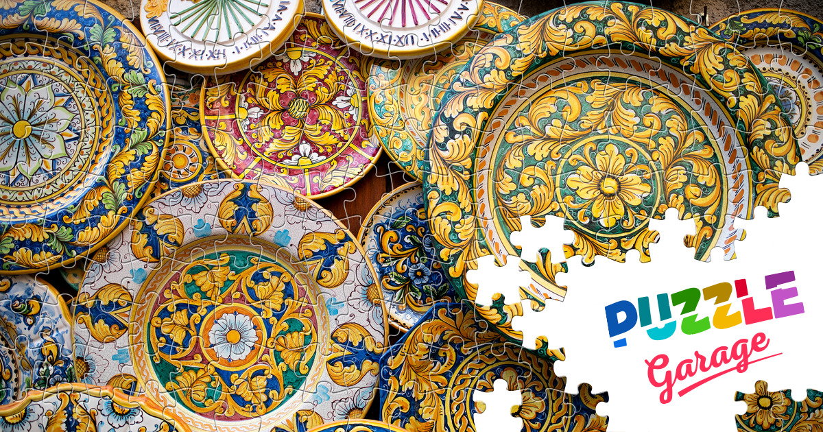 Ceramic plates Jigsaw Puzzle (Countries, Italy) | Puzzle Garage