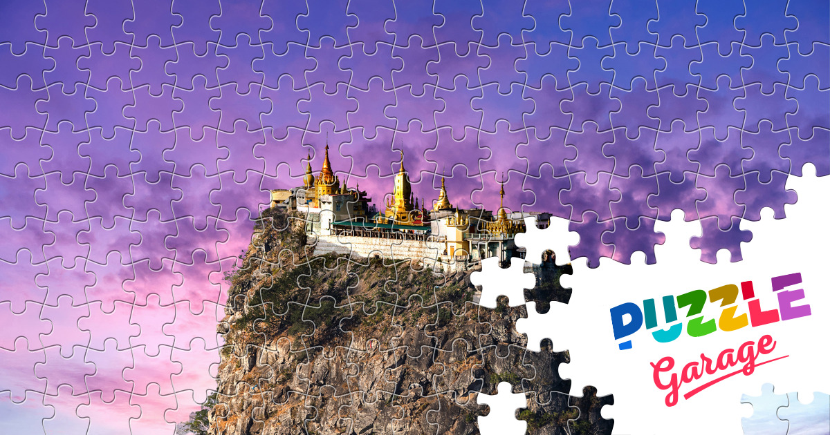 Taung Kalat Monastery Jigsaw Puzzle (Countries, Myanmar) | Puzzle Garage