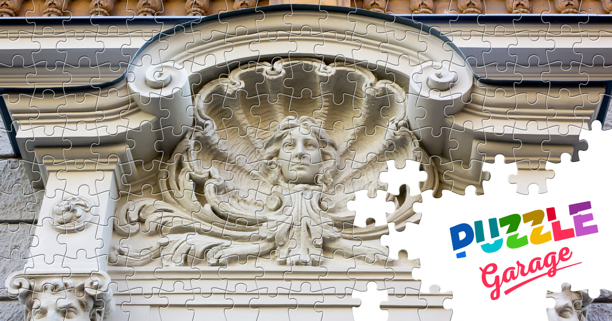 Facade of the palace in Riga Jigsaw Puzzle (Art, Sculpture) | Puzzle Garage