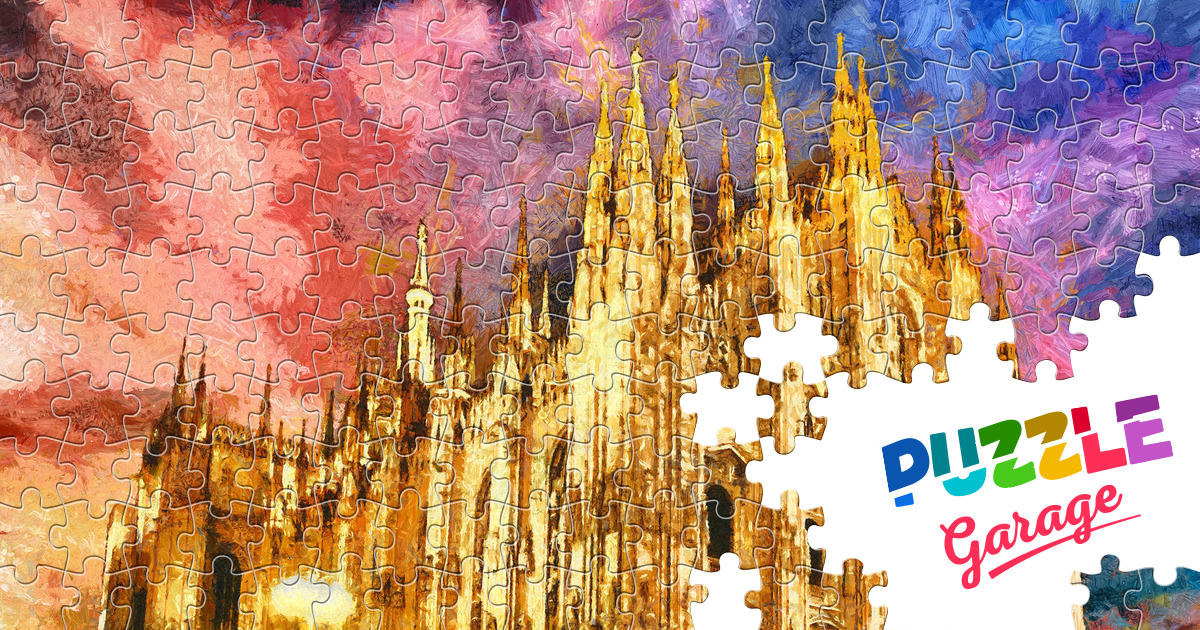 Milan Cathedral Jigsaw Puzzle (Art, Painting) | Puzzle Garage