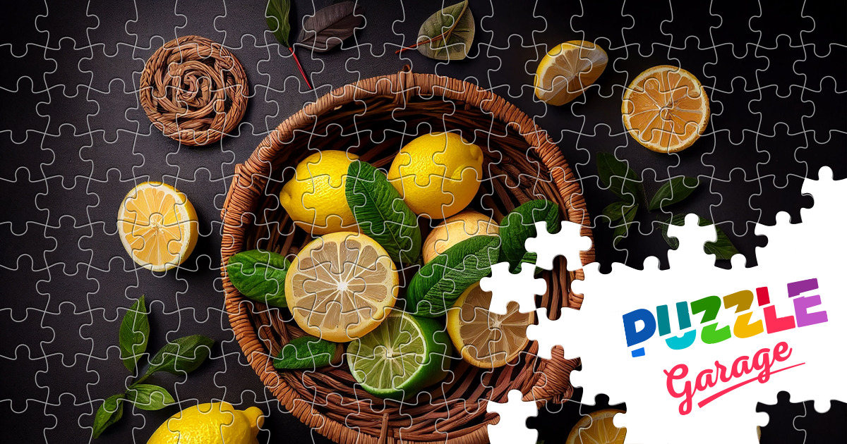 Lemons and лаймы and corzine Jigsaw Puzzle (Plants, Fruits) | Puzzle Garage