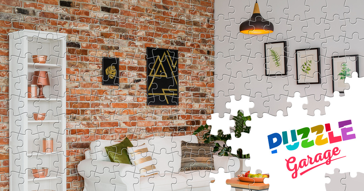 Room with a brick wall Jigsaw Puzzle (Home, Interiors) | Puzzle Garage