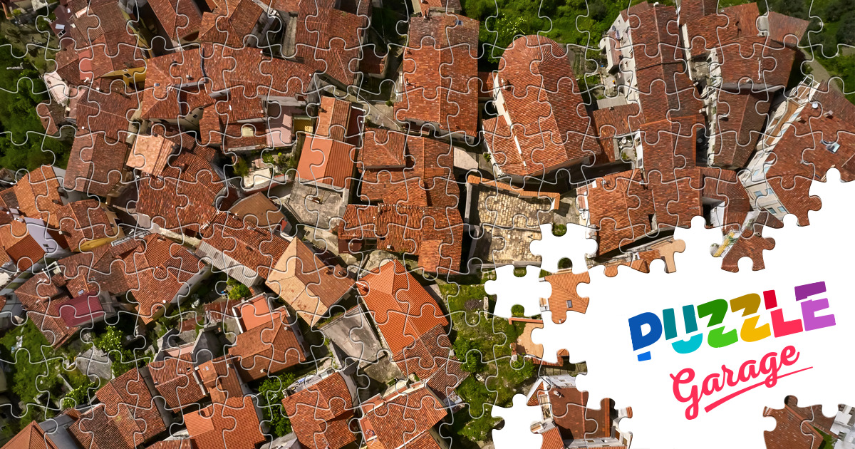 Roofs of houses in Ravello Jigsaw Puzzle (Other, Aerial view) | Puzzle ...