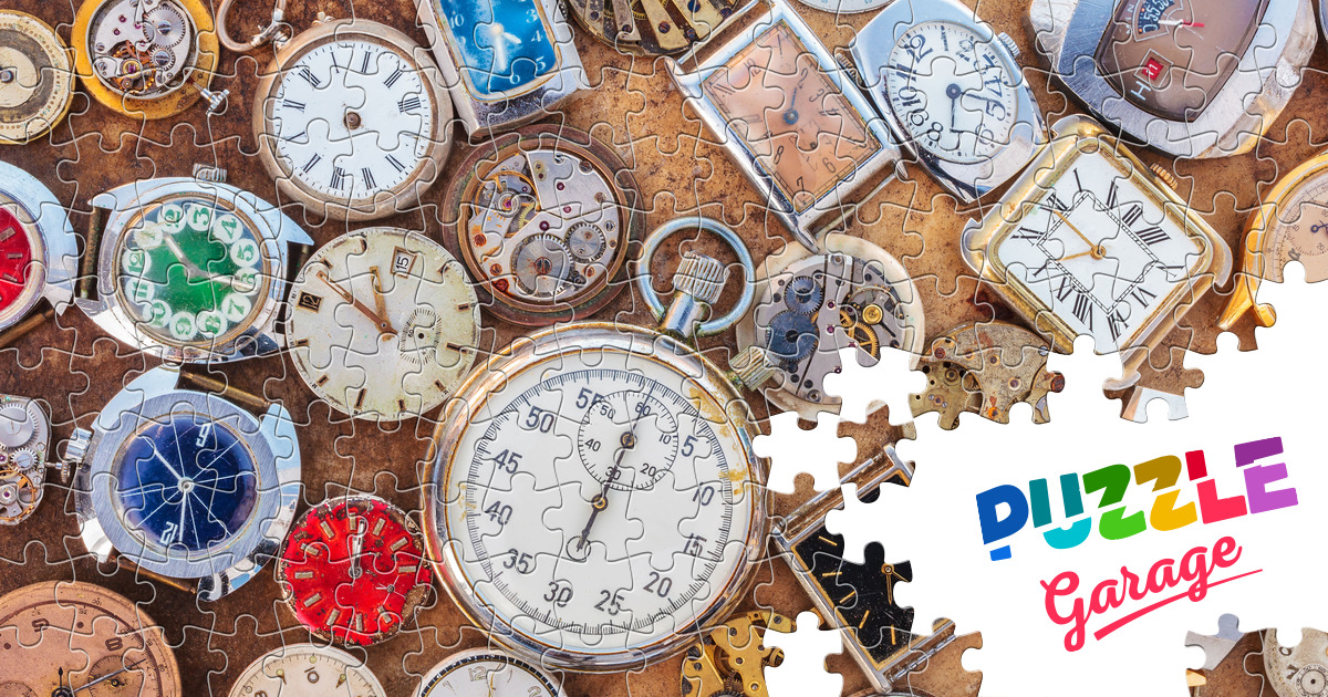 Collection of antique clocks Jigsaw Puzzle (Stuff, Watches) | Puzzle Garage