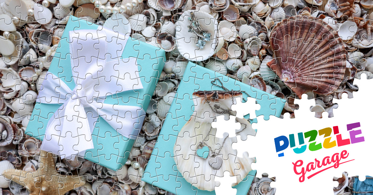 Jewelry on a background of shells Jigsaw Puzzle (Stuff, Jewellery ...