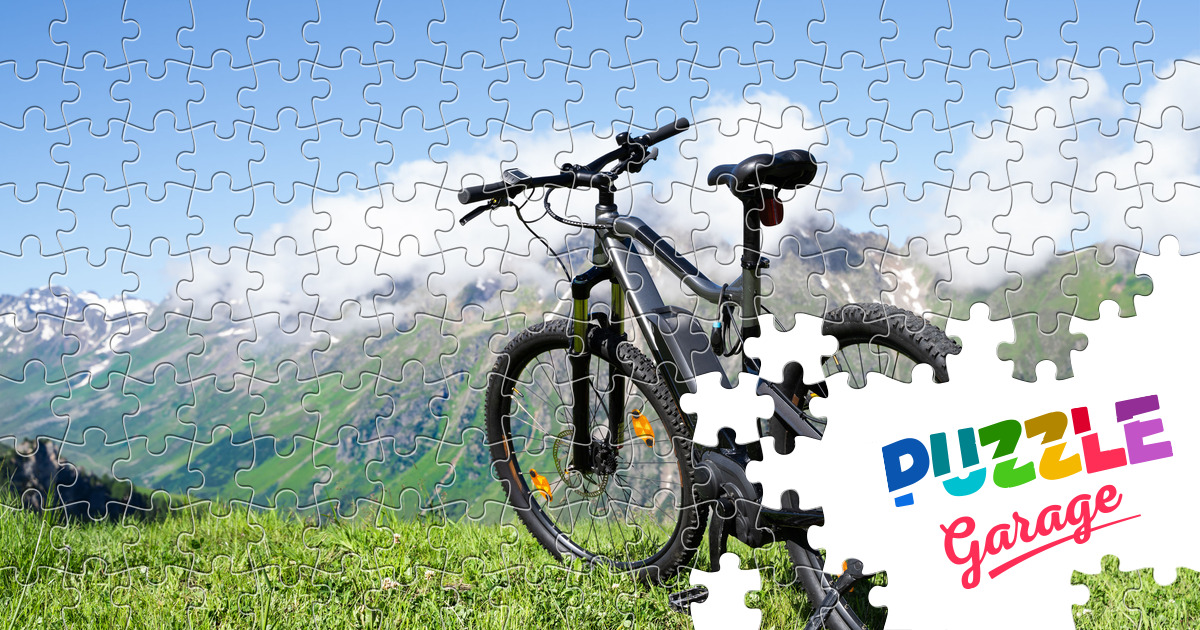 Electric bike in the mountains Jigsaw Puzzle (Sport, Cycling) | Puzzle ...