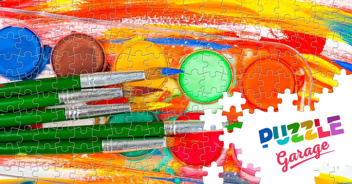 Paints and brushes Jigsaw Puzzle (Art, Painting) | Puzzle Garage