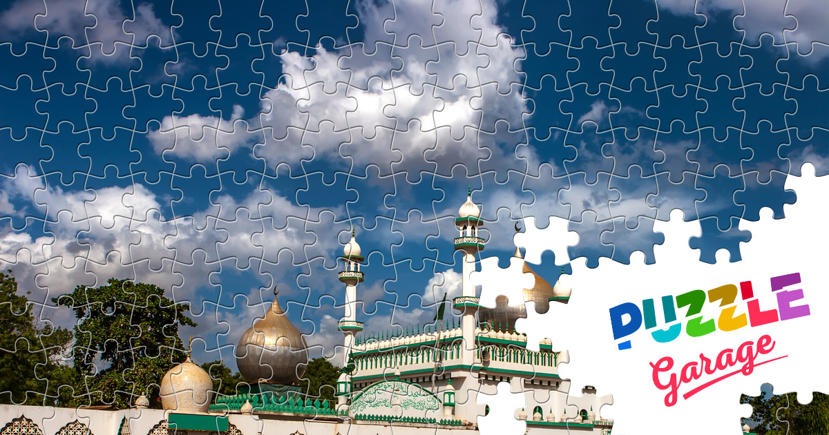 Jami Mosque Jigsaw Puzzle (Countries, Kenya) | Puzzle Garage