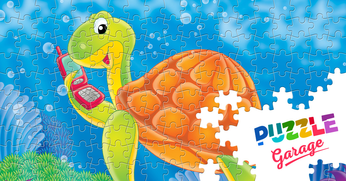 Sea turtle Jigsaw Puzzle (For children, Cartoon Illustrations) | Puzzle ...