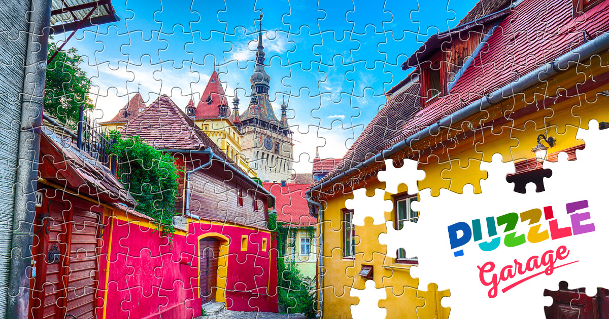 Streets in Sighisoara Jigsaw Puzzle (Countries, Romania) | Puzzle Garage